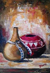 African ceremonial pots Painting
